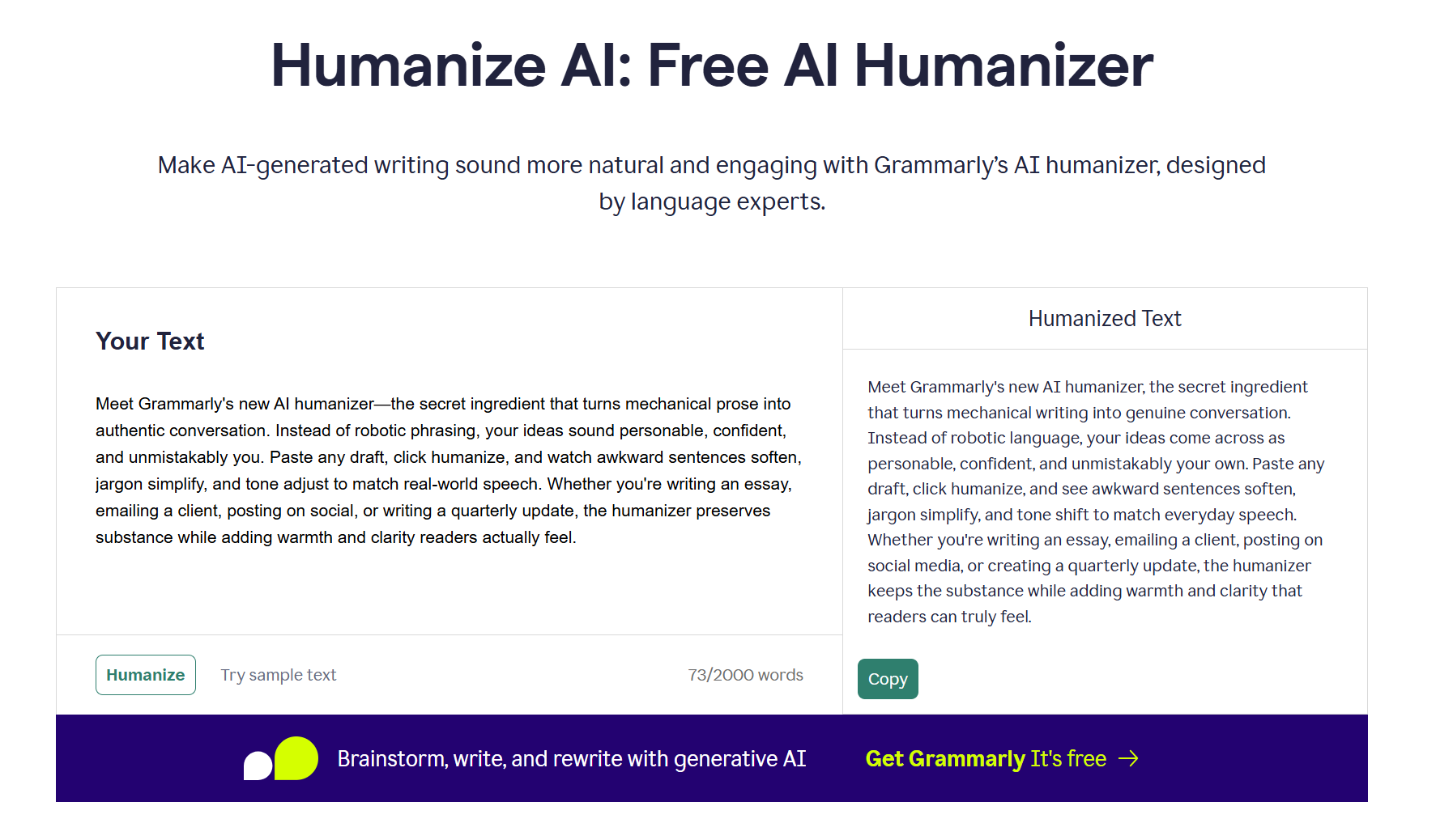 Grammarly AI Humanizer Review: Does It Really Work? - AI to Human